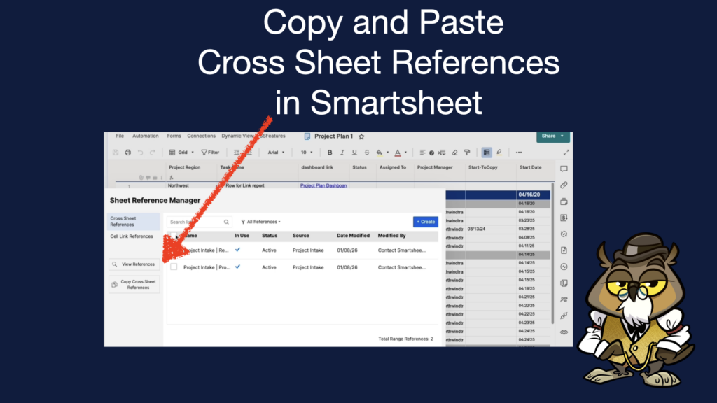 Copy Cross-Sheet References in Smartsheet - Smart Workflow Guru